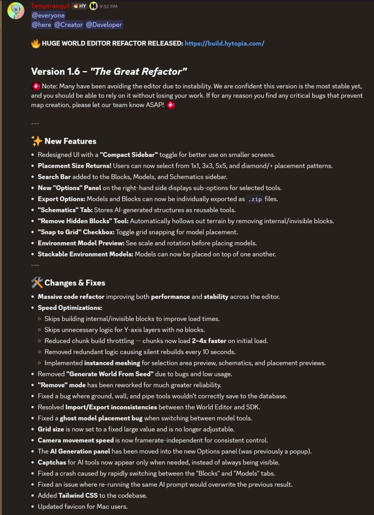 Latest Developments – HYTOPIA BLOG